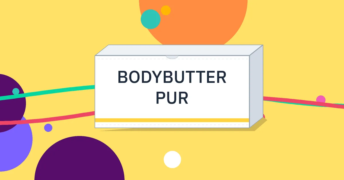 Symbolbild: Packung mit der Aufschrift BODYBUTTER PUR (PZN 20520345) – Verfügbarkeit und Bezug in Apotheken in Frankfurt am Main