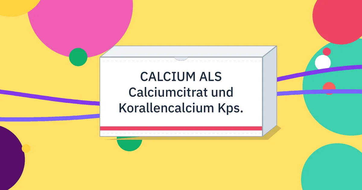 Symbolbild: Packung mit der Aufschrift CALCIUM ALS Calciumcitrat und Korallencalcium Kps. (PZN 20002225) – Verfügbarkeit und Bezug in Apotheken in Frankfurt am Main