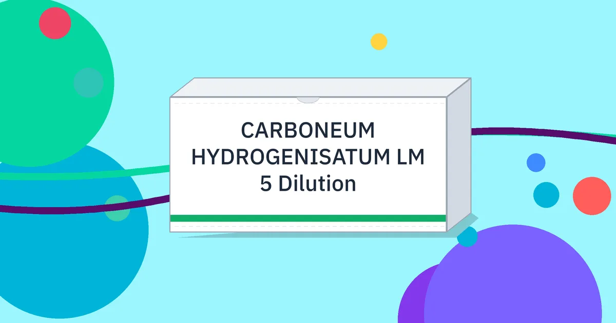 Symbolbild: Packung mit der Aufschrift CARBONEUM HYDROGENISATUM LM 5 Dilution (PZN 13428107) – Verfügbarkeit und Bezug in Apotheken in Frankfurt am Main