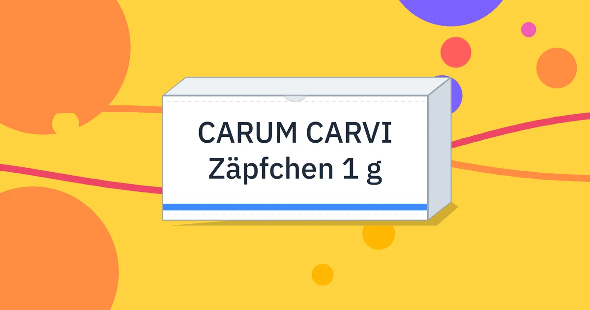 Symbolbild: Packung mit der Aufschrift CARUM CARVI Zäpfchen 1 g (PZN 12496526) – Verfügbarkeit und Bezug in Apotheken in Frankfurt am Main