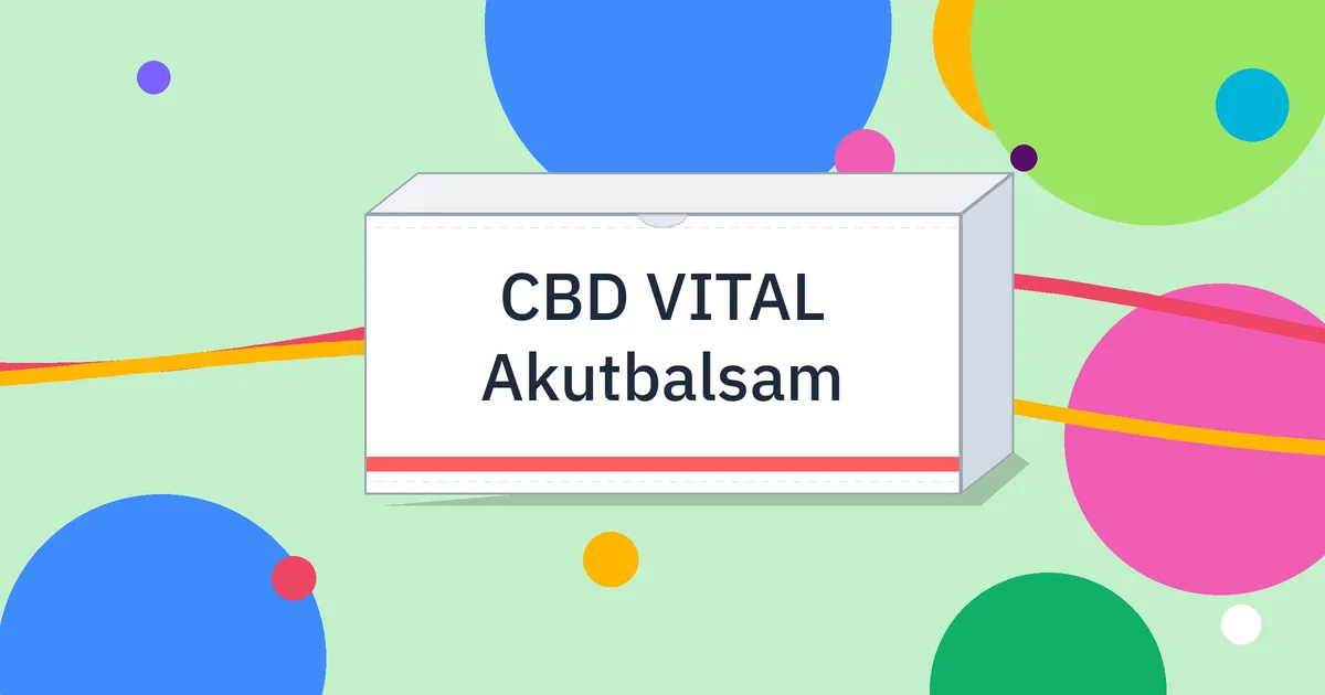 Symbolbild: Packung mit der Aufschrift CBD VITAL Akutbalsam (PZN 16578706) – Verfügbarkeit und Bezug in Apotheken in Frankfurt am Main