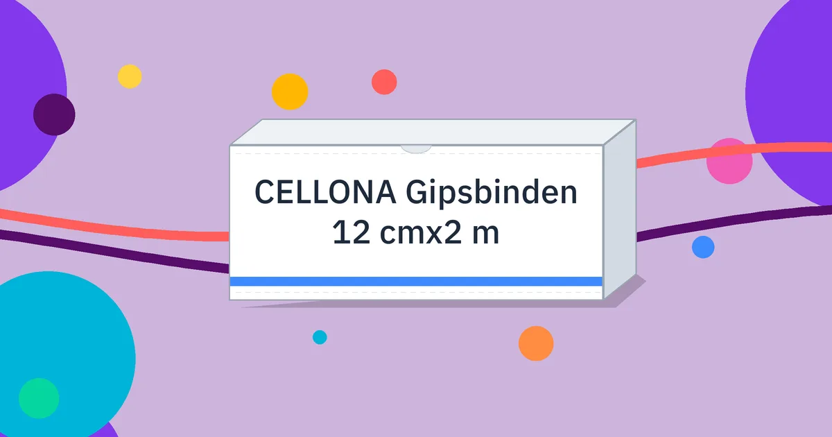 Symbolbild: Packung mit der Aufschrift CELLONA Gipsbinden 12 cmx2 m (PZN 00191603) – Verfügbarkeit und Bezug in Apotheken in Frankfurt am Main