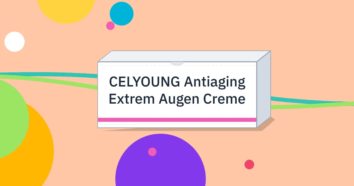 Symbolbild: Packung mit der Aufschrift CELYOUNG Antiaging Extrem Augen Creme (PZN 03812448) – Verfügbarkeit und Bezug in Apotheken in Frankfurt am Main