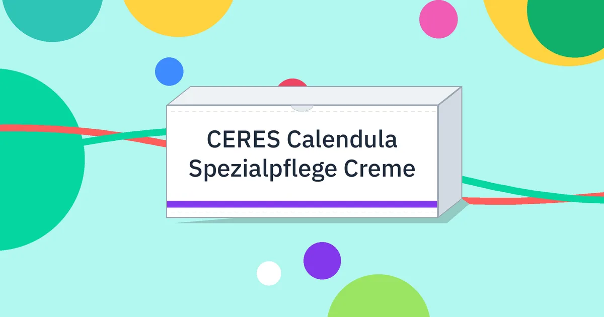 Symbolbild: Packung mit der Aufschrift CERES Calendula Spezialpflege Creme (PZN 19105552) – Verfügbarkeit und Bezug in Apotheken in Frankfurt am Main