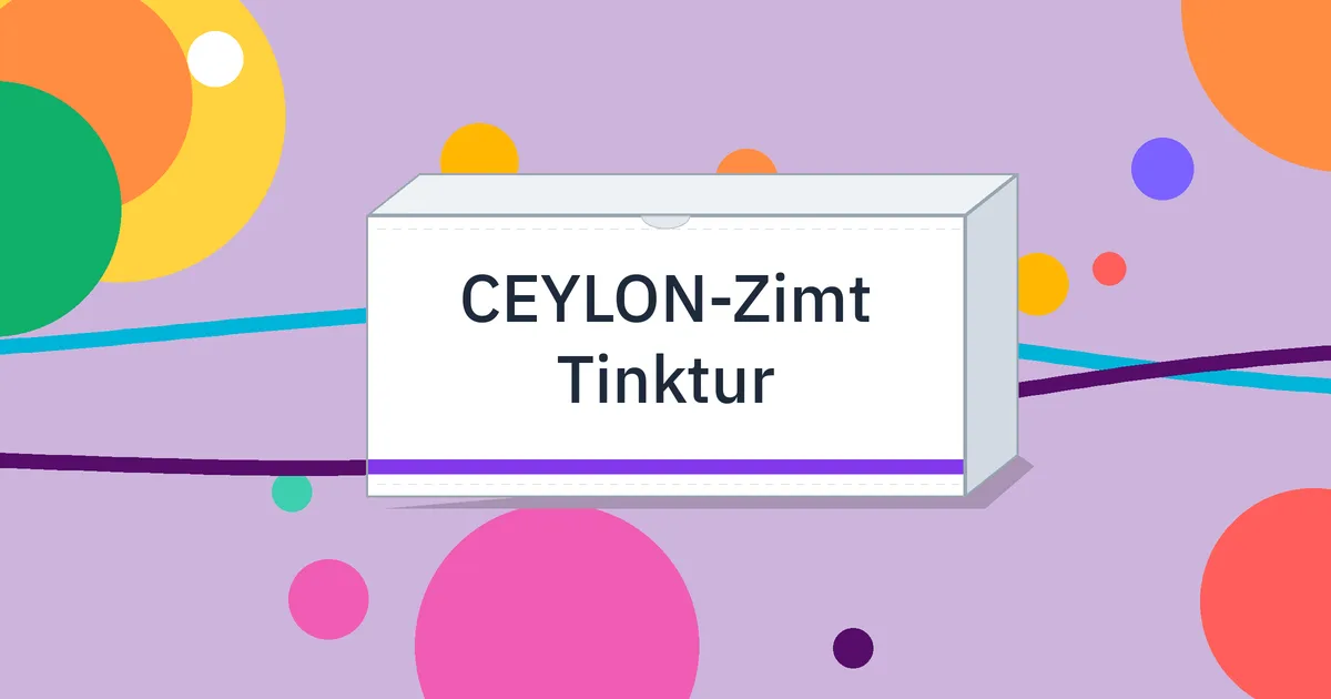 Symbolbild: Packung mit der Aufschrift CEYLON-Zimt Tinktur (PZN 17188002) – Verfügbarkeit und Bezug in Apotheken in Frankfurt am Main