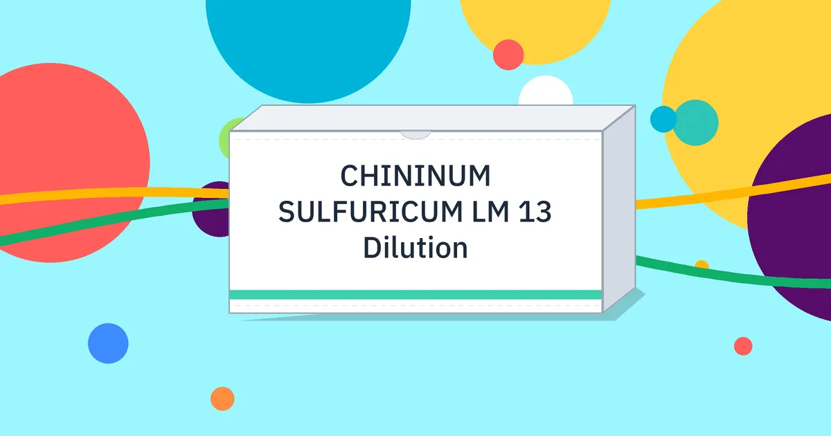 Symbolbild: Packung mit der Aufschrift CHININUM SULFURICUM LM 13 Dilution (PZN 12816008) – Verfügbarkeit und Bezug in Apotheken in Frankfurt am Main