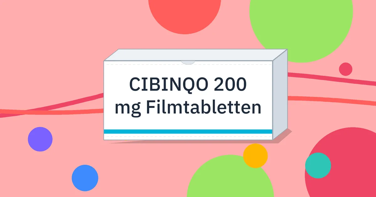 Symbolbild: Packung mit der Aufschrift CIBINQO 200 mg Filmtabletten (PZN 19799922) – Verfügbarkeit und Bezug in Apotheken in Frankfurt am Main
