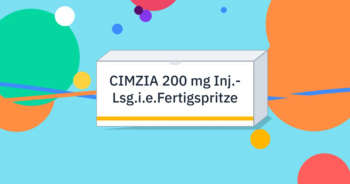 Symbolbild: Packung mit der Aufschrift CIMZIA 200 mg Inj.-Lsg.i.e.Fertigspritze (PZN 01686991) – Verfügbarkeit und Bezug in Apotheken in Frankfurt am Main