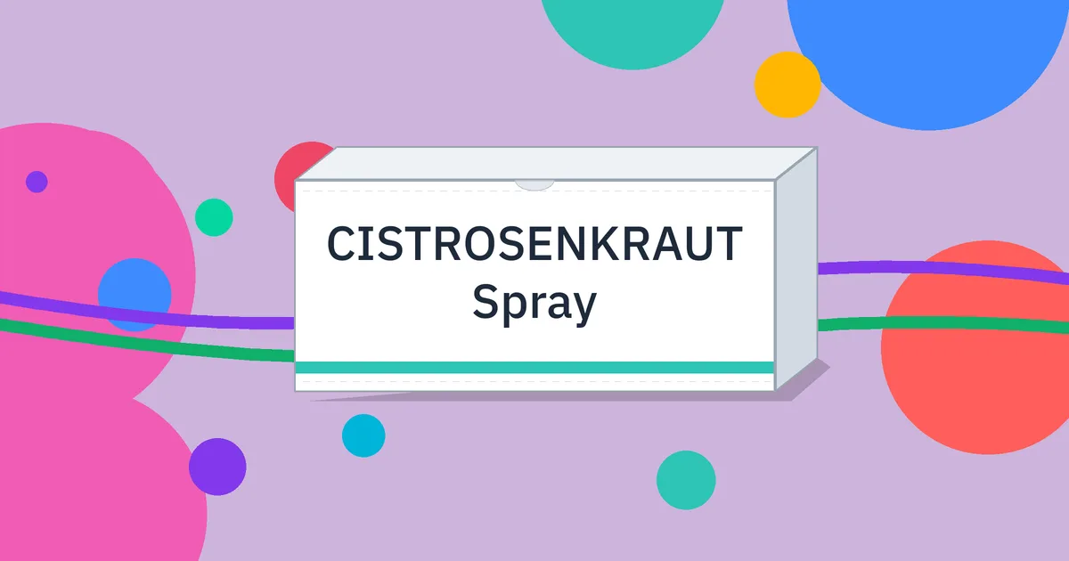 Symbolbild: Packung mit der Aufschrift CISTROSENKRAUT Spray (PZN 17377536) – Verfügbarkeit und Bezug in Apotheken in Frankfurt am Main