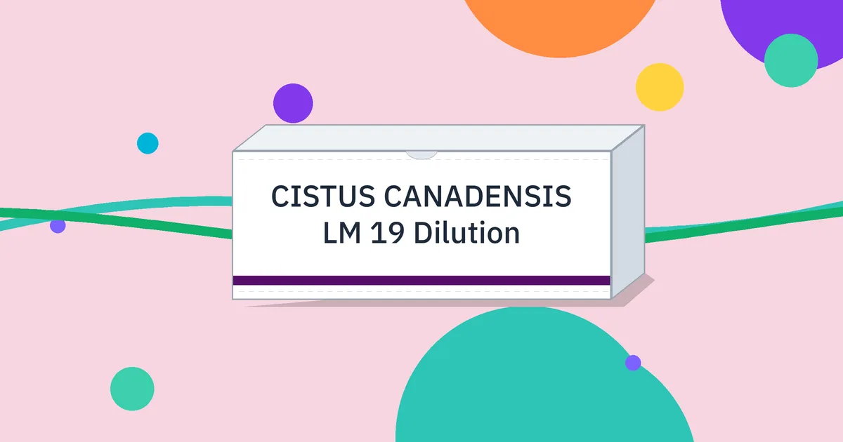 Symbolbild: Packung mit der Aufschrift CISTUS CANADENSIS LM 19 Dilution (PZN 12821392) – Verfügbarkeit und Bezug in Apotheken in Frankfurt am Main