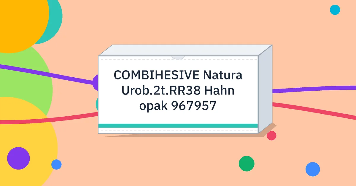 Symbolbild: Packung mit der Aufschrift COMBIHESIVE Natura Urob.2t.RR38 Hahn opak 967957 (PZN 08406397) – Verfügbarkeit und Bezug in Apotheken in Frankfurt am Main