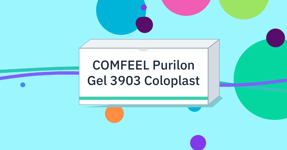 Symbolbild: Packung mit der Aufschrift COMFEEL Purilon Gel 3903 Coloplast (PZN 20344670) – Verfügbarkeit und Bezug in Apotheken in Frankfurt am Main