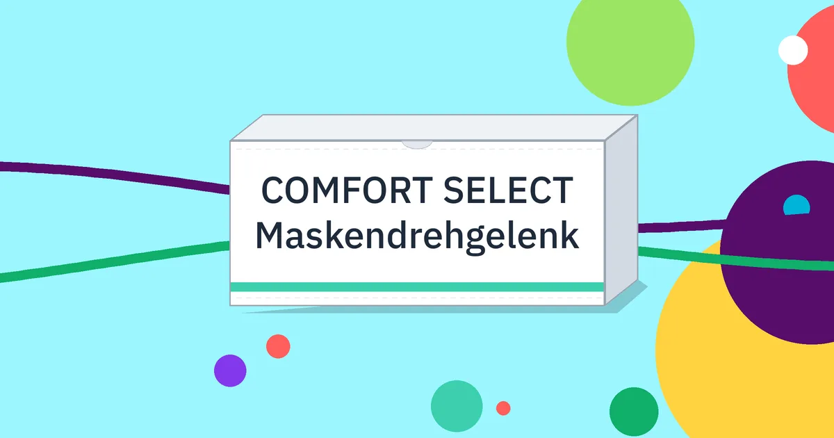 Symbolbild: Packung mit der Aufschrift COMFORT SELECT Maskendrehgelenk (PZN 02822284) – Verfügbarkeit und Bezug in Apotheken in Frankfurt am Main