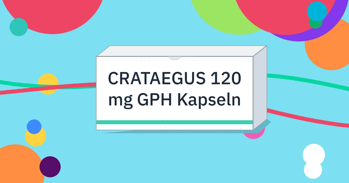 Symbolbild: Packung mit der Aufschrift CRATAEGUS 120 mg GPH Kapseln (PZN 03437795) – Verfügbarkeit und Bezug in Apotheken in Frankfurt am Main