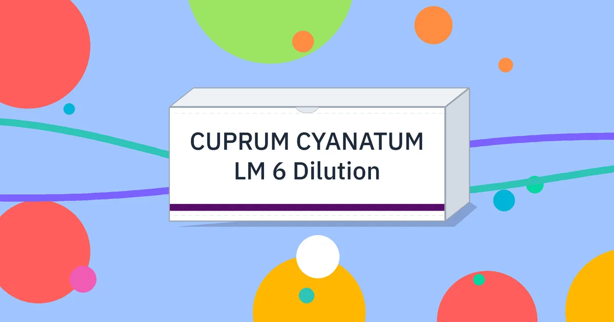 Symbolbild: Packung mit der Aufschrift CUPRUM CYANATUM LM 6 Dilution (PZN 13458108) – Verfügbarkeit und Bezug in Apotheken in Frankfurt am Main