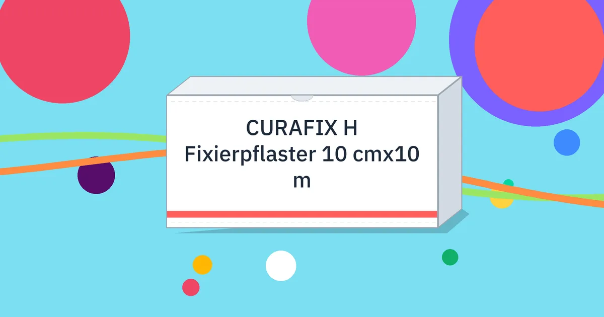 Symbolbild: Packung mit der Aufschrift CURAFIX H Fixierpflaster 10 cmx10 m (PZN 18373434) – Verfügbarkeit und Bezug in Apotheken in Frankfurt am Main