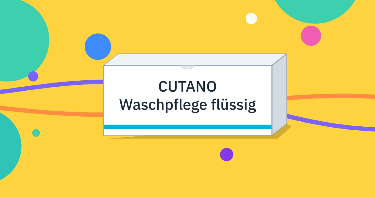 Symbolbild: Packung mit der Aufschrift CUTANO Waschpflege flüssig (PZN 03347218) – Verfügbarkeit und Bezug in Apotheken in Frankfurt am Main