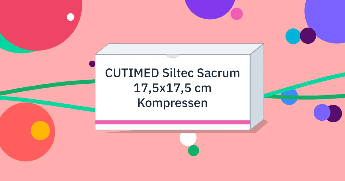 Symbolbild: Packung mit der Aufschrift CUTIMED Siltec Sacrum 17,5x17,5 cm Kompressen (PZN 03319535) – Verfügbarkeit und Bezug in Apotheken in Frankfurt am Main