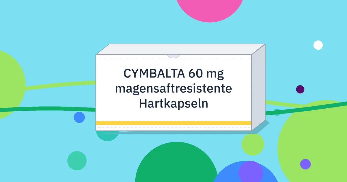 Symbolbild: Packung mit der Aufschrift CYMBALTA 60 mg magensaftresistente Hartkapseln (PZN 07177339) – Verfügbarkeit und Bezug in Apotheken in Frankfurt am Main