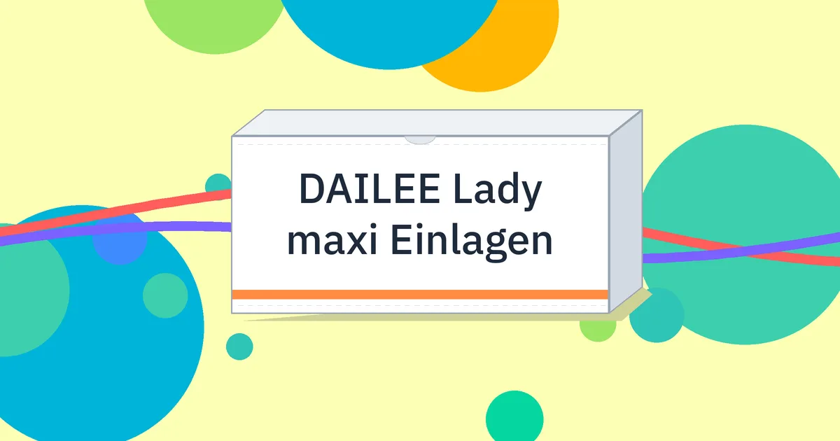 Symbolbild: Packung mit der Aufschrift DAILEE Lady maxi Einlagen (PZN 16199601) – Verfügbarkeit und Bezug in Apotheken in Frankfurt am Main