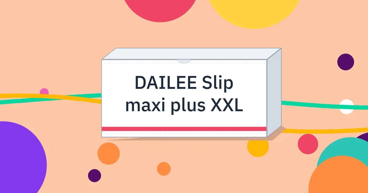 Symbolbild: Packung mit der Aufschrift DAILEE Slip maxi plus XXL (PZN 12901820) – Verfügbarkeit und Bezug in Apotheken in Frankfurt am Main
