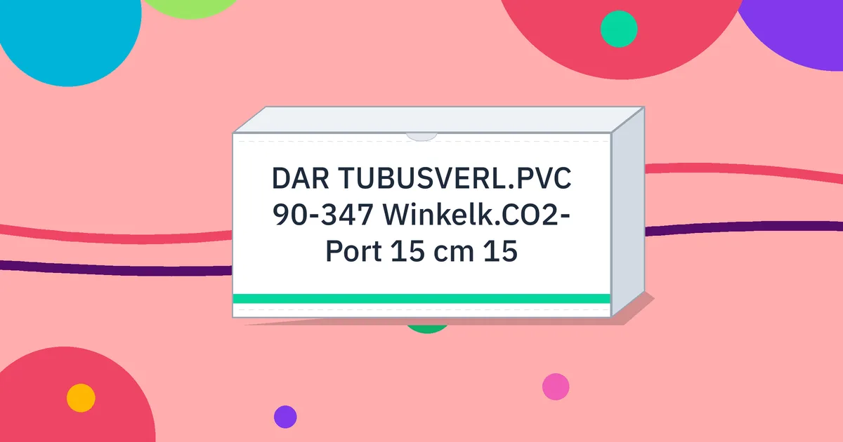 Symbolbild: Packung mit der Aufschrift DAR TUBUSVERL.PVC 90-347 Winkelk.CO2-Port 15 cm 15 (PZN 00041743) – Verfügbarkeit und Bezug in Apotheken in Frankfurt am Main