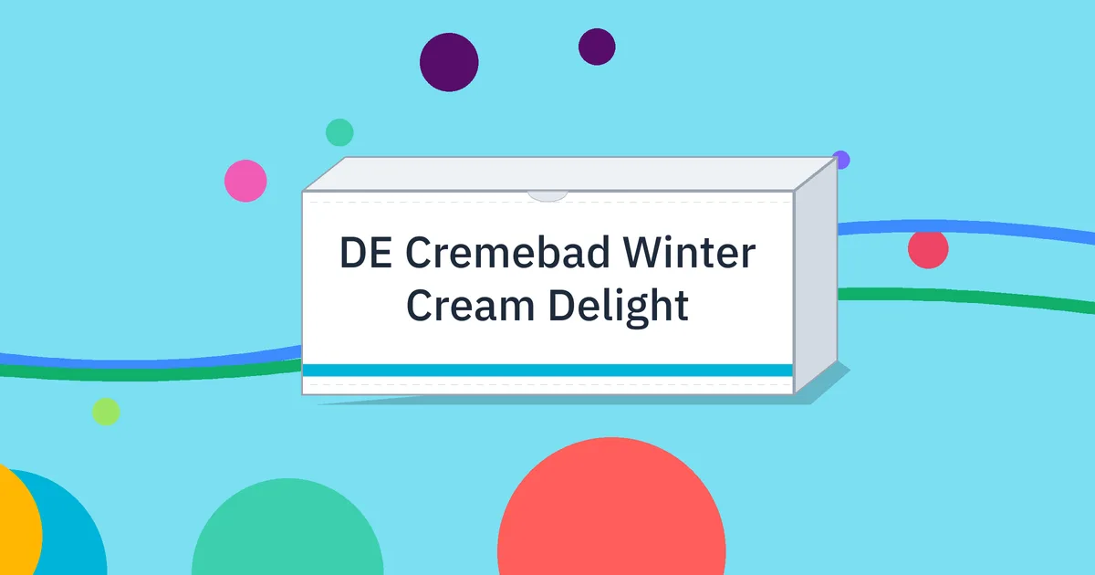 Symbolbild: Packung mit der Aufschrift DE Cremebad Winter Cream Delight (PZN 18771838) – Verfügbarkeit und Bezug in Apotheken in Frankfurt am Main