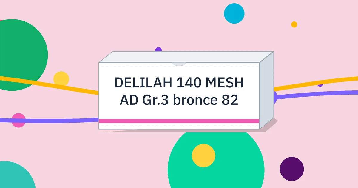 Symbolbild: Packung mit der Aufschrift DELILAH 140 MESH AD Gr.3 bronce 82 (PZN 13849352) – Verfügbarkeit und Bezug in Apotheken in Frankfurt am Main