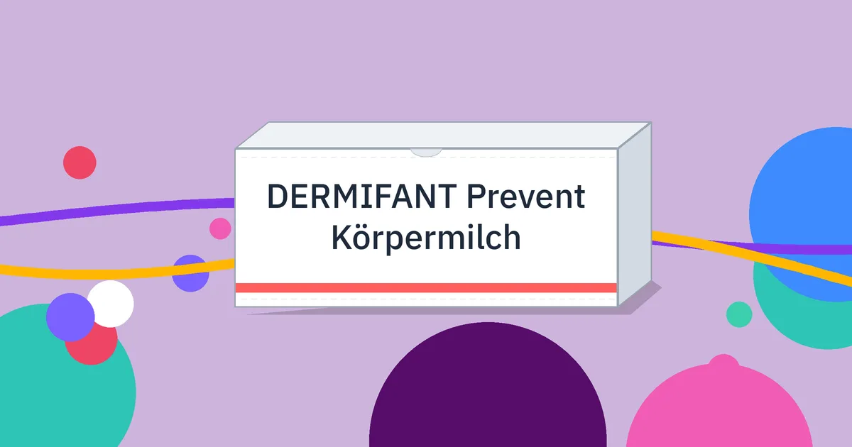 Symbolbild: Packung mit der Aufschrift DERMIFANT Prevent Körpermilch (PZN 16795987) – Verfügbarkeit und Bezug in Apotheken in Frankfurt am Main
