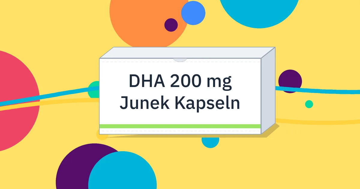 Symbolbild: Packung mit der Aufschrift DHA 200 mg Junek Kapseln (PZN 11189727) – Verfügbarkeit und Bezug in Apotheken in Frankfurt am Main