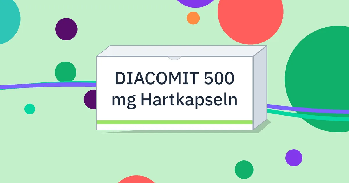 Symbolbild: Packung mit der Aufschrift DIACOMIT 500 mg Hartkapseln (PZN 18335238) – Verfügbarkeit und Bezug in Apotheken in Frankfurt am Main
