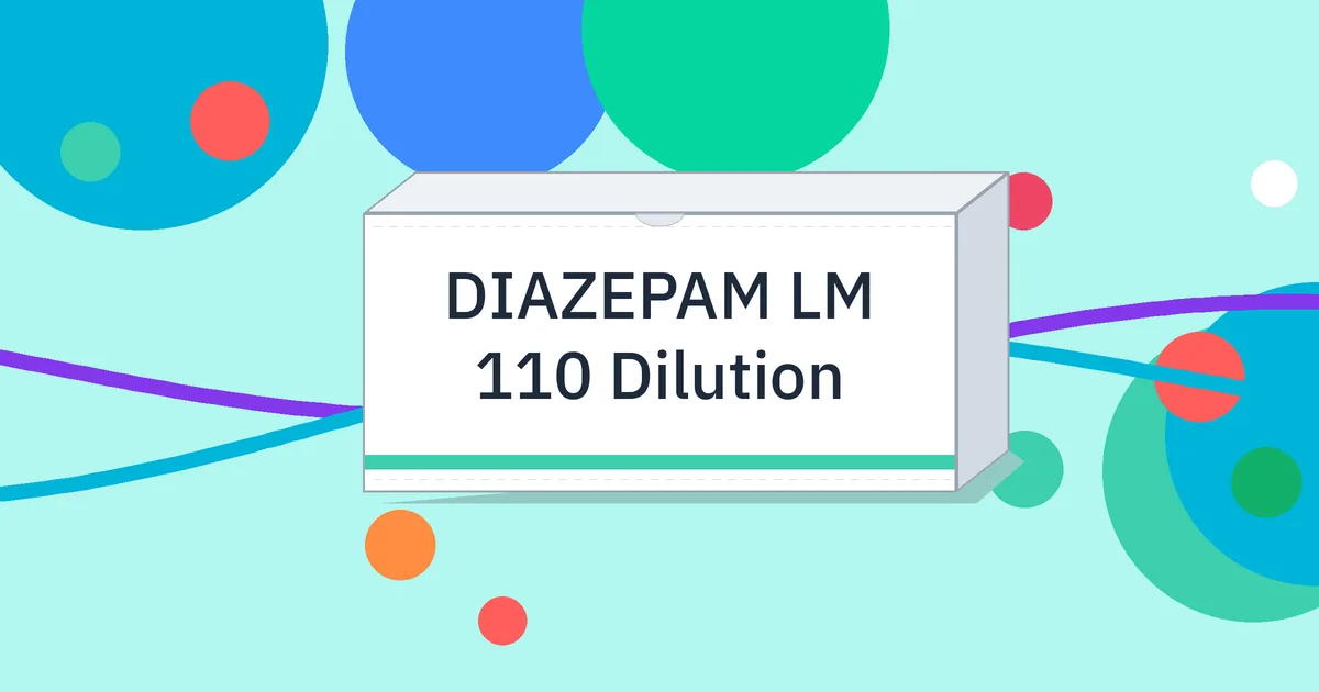 Symbolbild: Packung mit der Aufschrift DIAZEPAM LM 110 Dilution (PZN 12841124) – Verfügbarkeit und Bezug in Apotheken in Frankfurt am Main