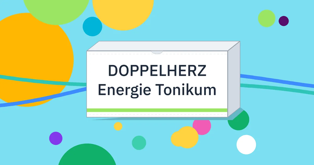Symbolbild: Packung mit der Aufschrift DOPPELHERZ Energie Tonikum (PZN 20279085) – Verfügbarkeit und Bezug in Apotheken in Frankfurt am Main