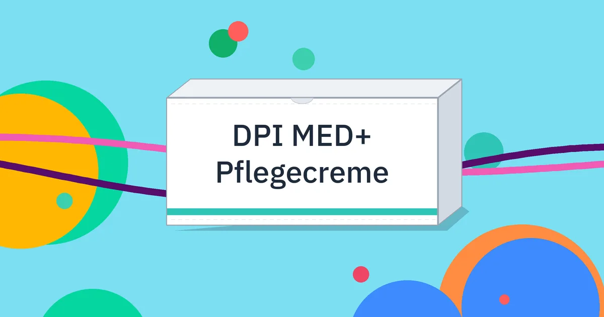Symbolbild: Packung mit der Aufschrift DPI MED+ Pflegecreme (PZN 03090699) – Verfügbarkeit und Bezug in Apotheken in Frankfurt am Main