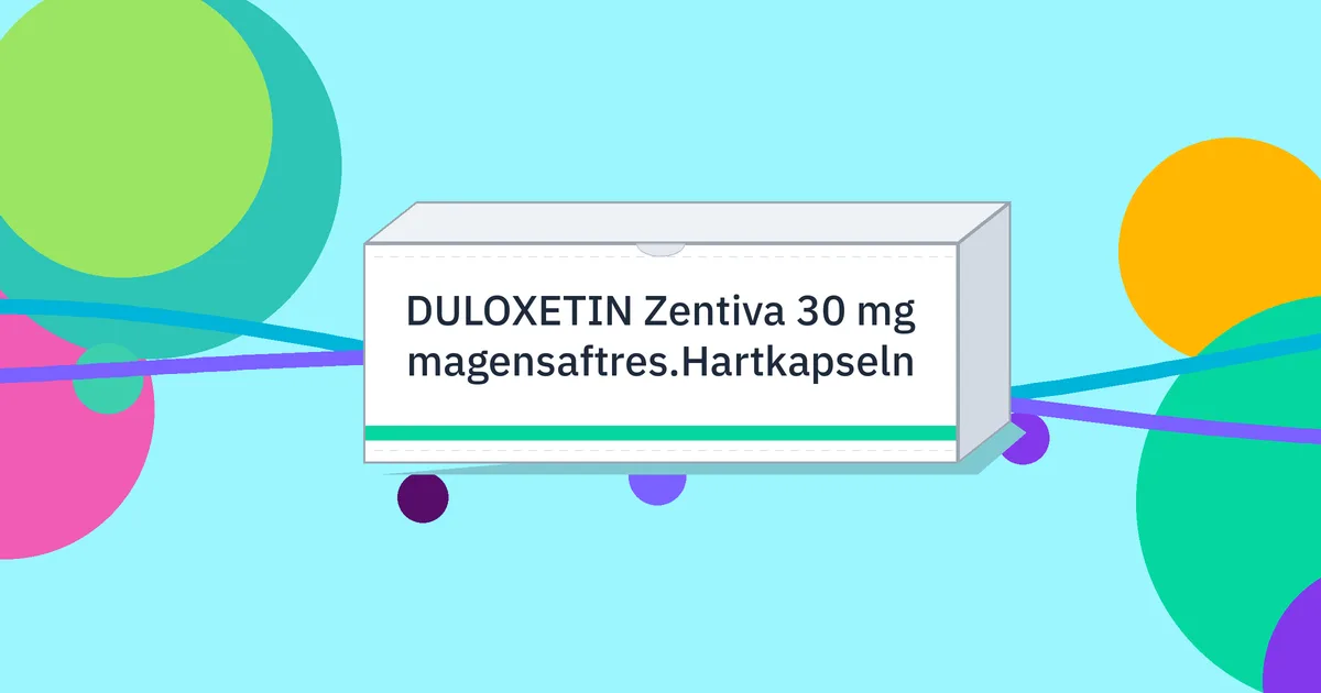 Symbolbild: Packung mit der Aufschrift DULOXETIN Zentiva 30 mg magensaftres.Hartkapseln (PZN 20225244) – Verfügbarkeit und Bezug in Apotheken in Frankfurt am Main