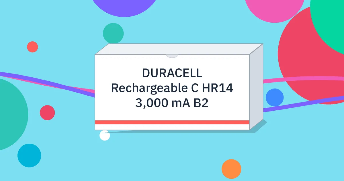 Symbolbild: Packung mit der Aufschrift DURACELL Rechargeable C HR14 3,000 mA B2 (PZN 18000851) – Verfügbarkeit und Bezug in Apotheken in Frankfurt am Main