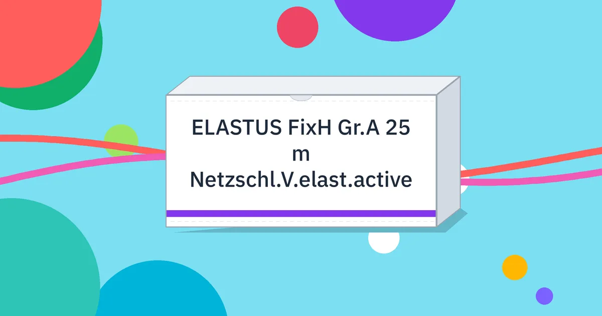 Symbolbild: Packung mit der Aufschrift ELASTUS FixH Gr.A 25 m Netzschl.V.elast.active (PZN 01313008) – Verfügbarkeit und Bezug in Apotheken in Frankfurt am Main