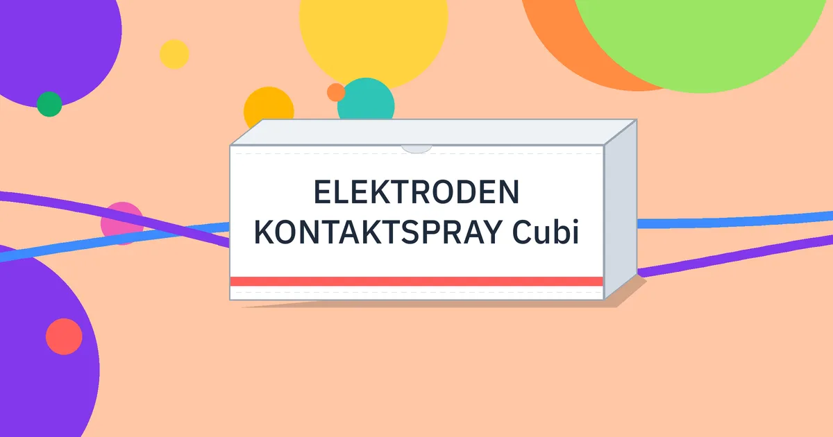 Symbolbild: Packung mit der Aufschrift ELEKTRODEN KONTAKTSPRAY Cubi (PZN 19395403) – Verfügbarkeit und Bezug in Apotheken in Frankfurt am Main