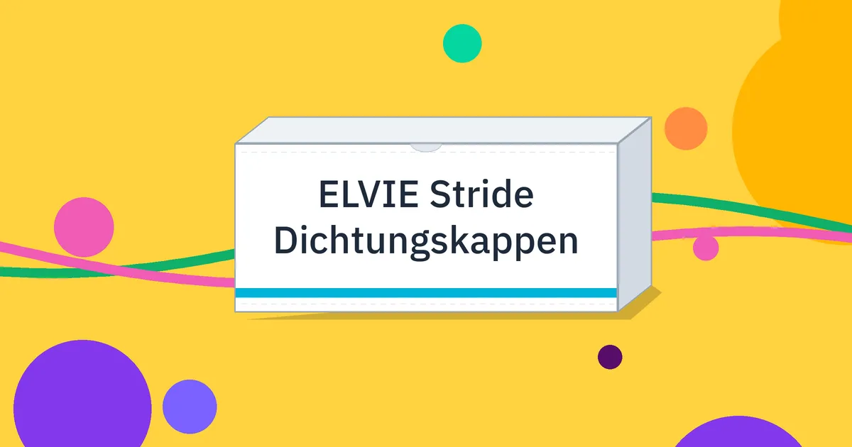 Symbolbild: Packung mit der Aufschrift ELVIE Stride Dichtungskappen (PZN 18200886) – Verfügbarkeit und Bezug in Apotheken in Frankfurt am Main