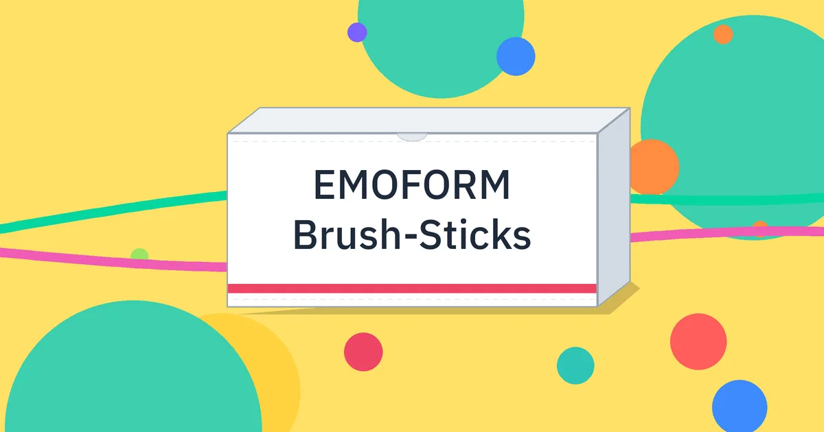 Symbolbild: Packung mit der Aufschrift EMOFORM Brush-Sticks (PZN 09949800) – Verfügbarkeit und Bezug in Apotheken in Frankfurt am Main