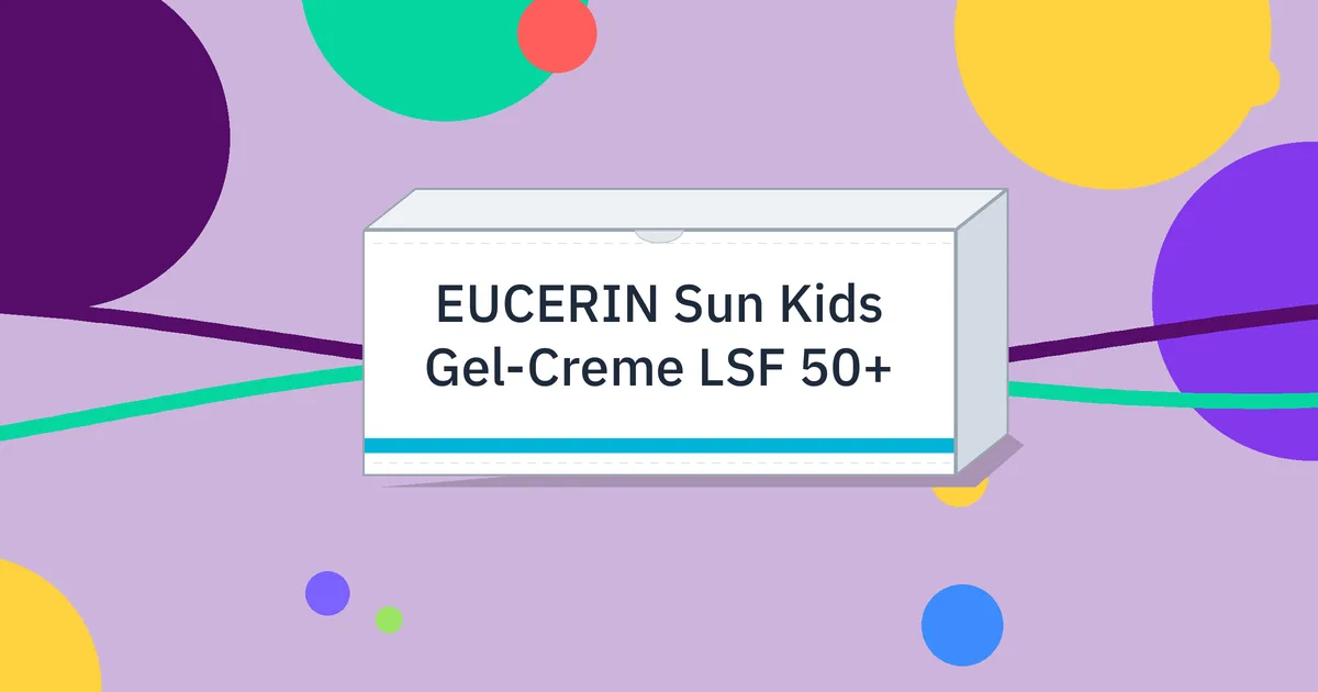 Symbolbild: Packung mit der Aufschrift EUCERIN Sun Kids Gel-Creme LSF 50+ (PZN 17553447) – Verfügbarkeit und Bezug in Apotheken in Frankfurt am Main
