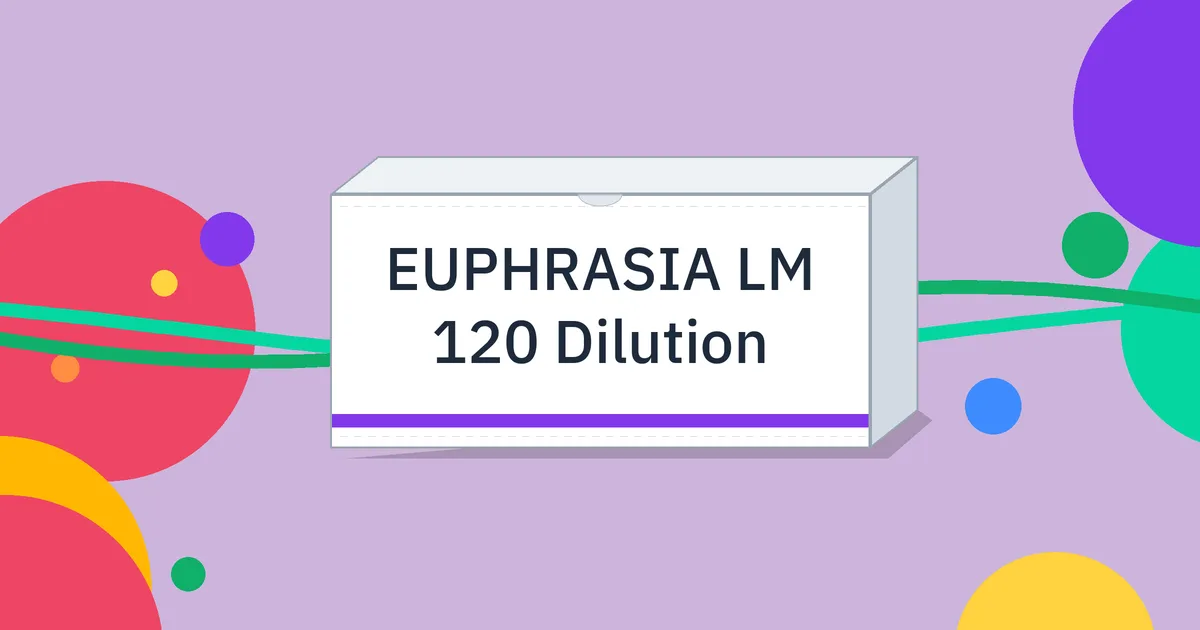 Symbolbild: Packung mit der Aufschrift EUPHRASIA LM 120 Dilution (PZN 12846937) – Verfügbarkeit und Bezug in Apotheken in Frankfurt am Main