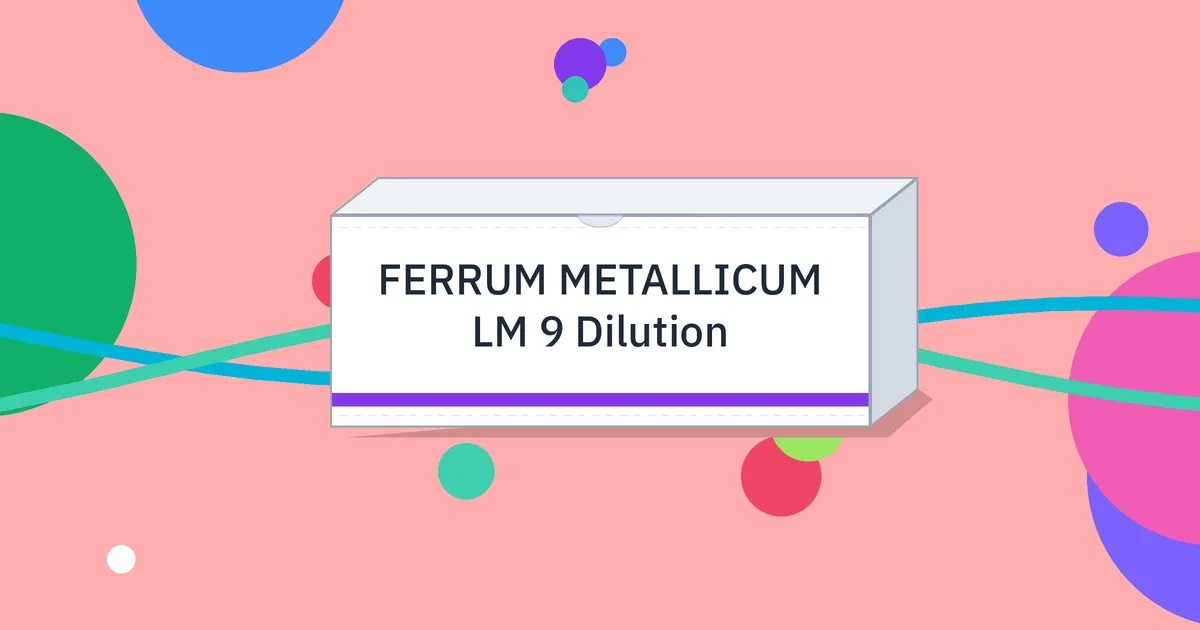 Symbolbild: Packung mit der Aufschrift FERRUM METALLICUM LM 9 Dilution (PZN 12850270) – Verfügbarkeit und Bezug in Apotheken in Frankfurt am Main