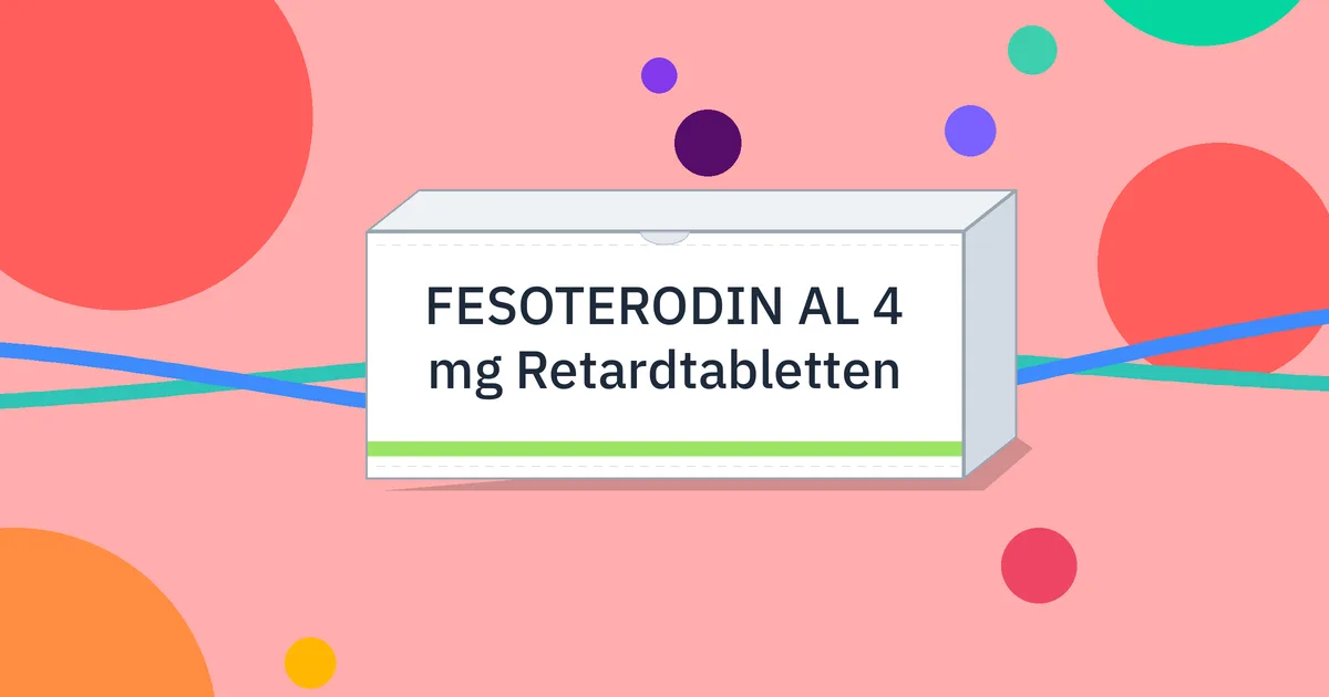 Symbolbild: Packung mit der Aufschrift FESOTERODIN AL 4 mg Retardtabletten (PZN 19067745) – Verfügbarkeit und Bezug in Apotheken in Frankfurt am Main