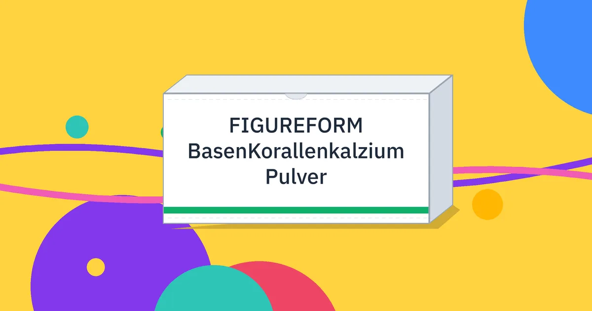 Symbolbild: Packung mit der Aufschrift FIGUREFORM BasenKorallenkalzium Pulver (PZN 04917899) – Verfügbarkeit und Bezug in Apotheken in Frankfurt am Main