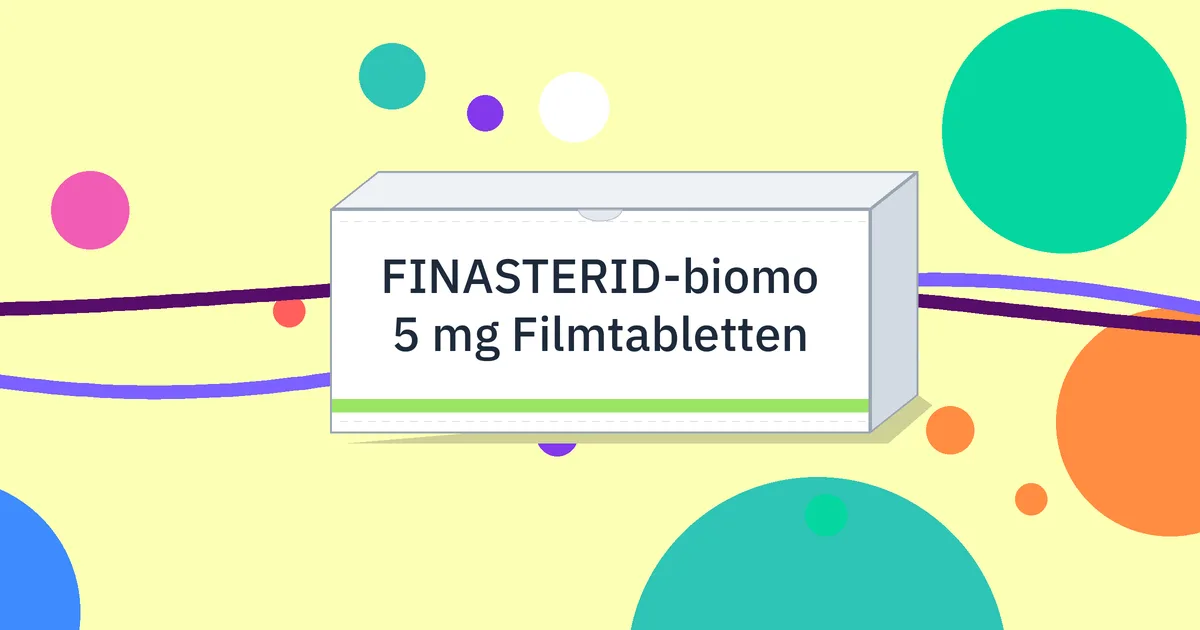 Symbolbild: Packung mit der Aufschrift FINASTERID-biomo 5 mg Filmtabletten (PZN 00010636) – Verfügbarkeit und Bezug in Apotheken in Frankfurt am Main