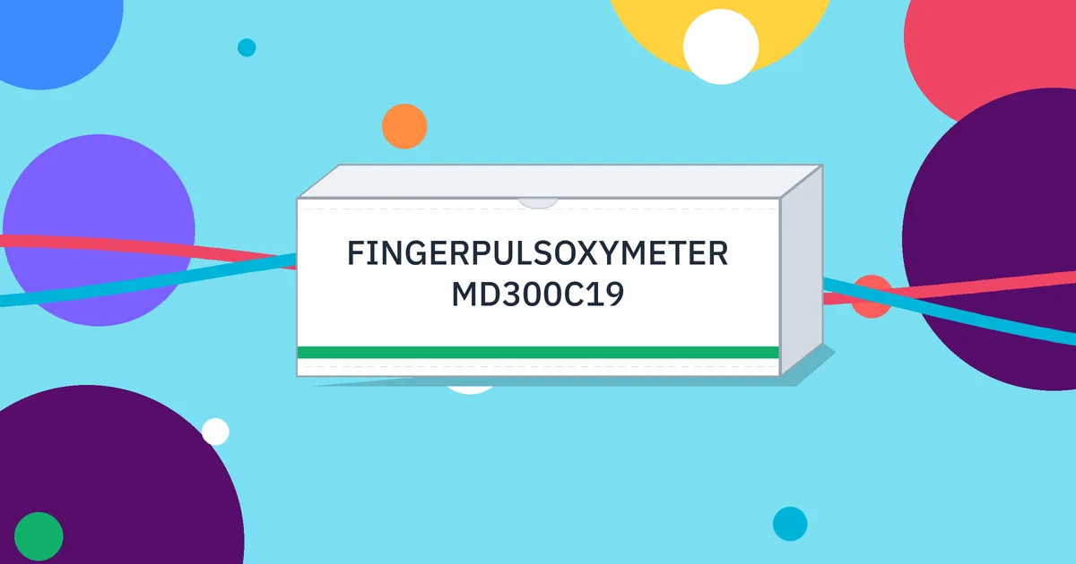 Symbolbild: Packung mit der Aufschrift FINGERPULSOXYMETER MD300C19 (PZN 10316230) – Verfügbarkeit und Bezug in Apotheken in Frankfurt am Main