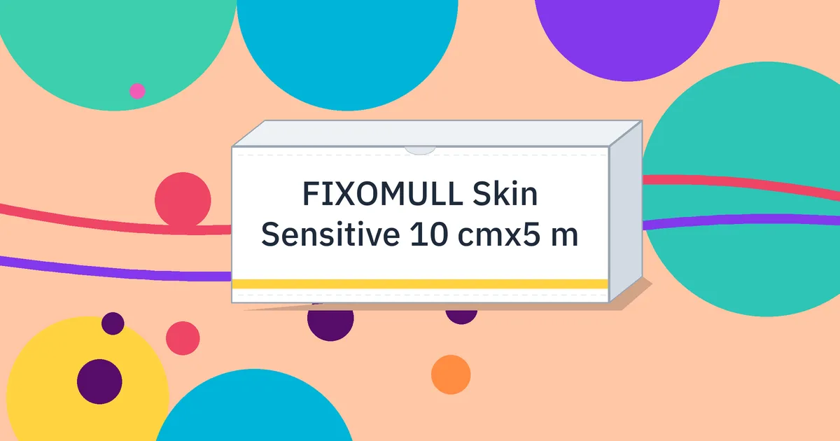 Symbolbild: Packung mit der Aufschrift FIXOMULL Skin Sensitive 10 cmx5 m (PZN 16602451) – Verfügbarkeit und Bezug in Apotheken in Frankfurt am Main