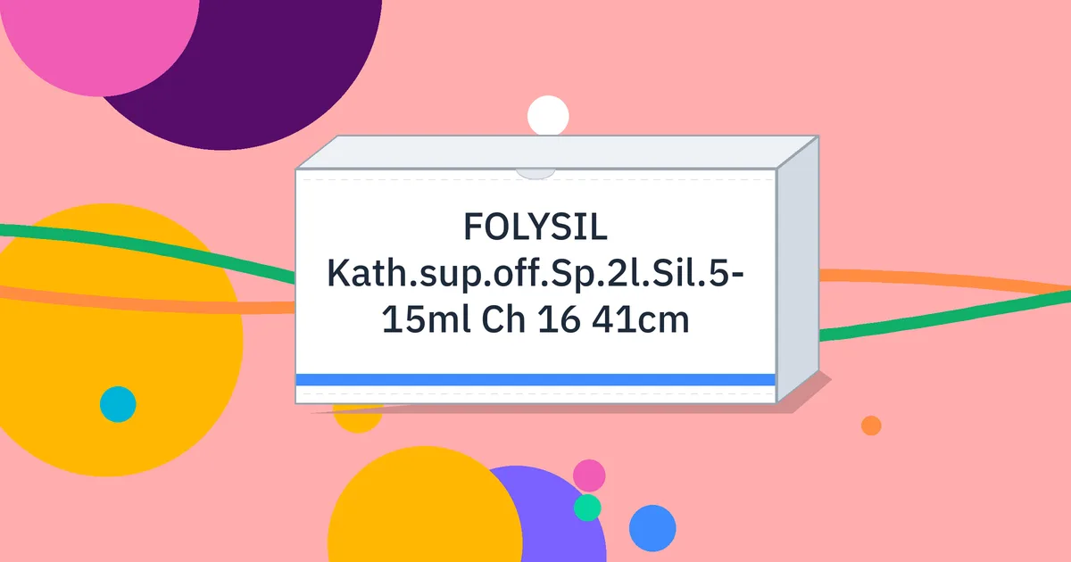 Symbolbild: Packung mit der Aufschrift FOLYSIL Kath.sup.off.Sp.2l.Sil.5-15ml Ch 16 41cm (PZN 00151710) – Verfügbarkeit und Bezug in Apotheken in Frankfurt am Main