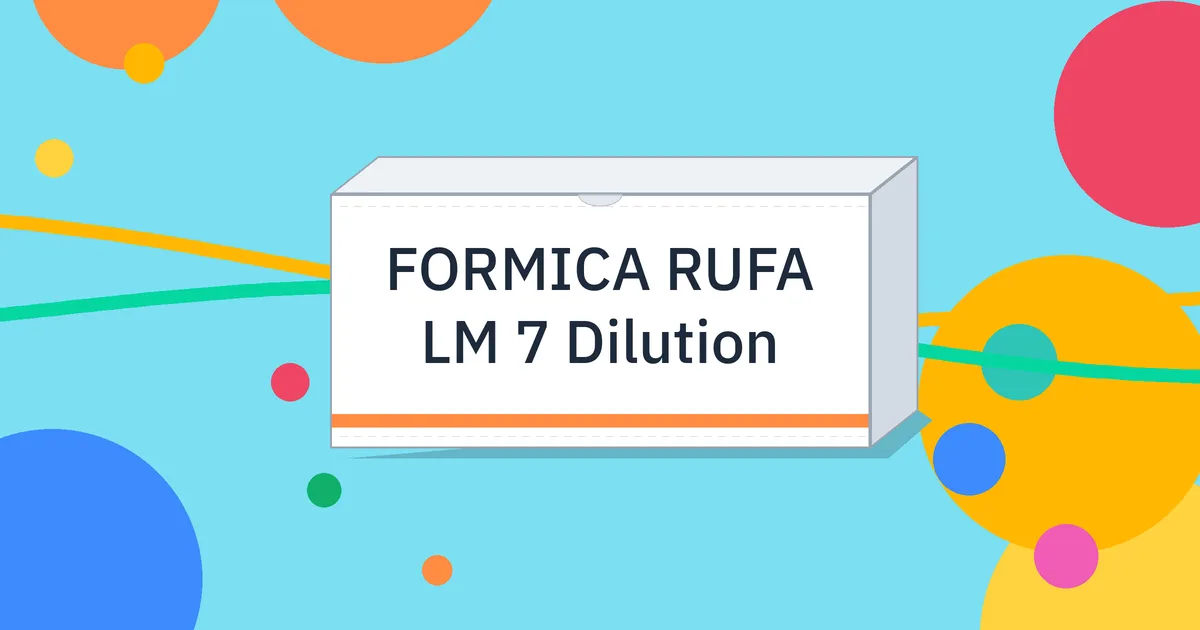Symbolbild: Packung mit der Aufschrift FORMICA RUFA LM 7 Dilution (PZN 12873940) – Verfügbarkeit und Bezug in Apotheken in Frankfurt am Main